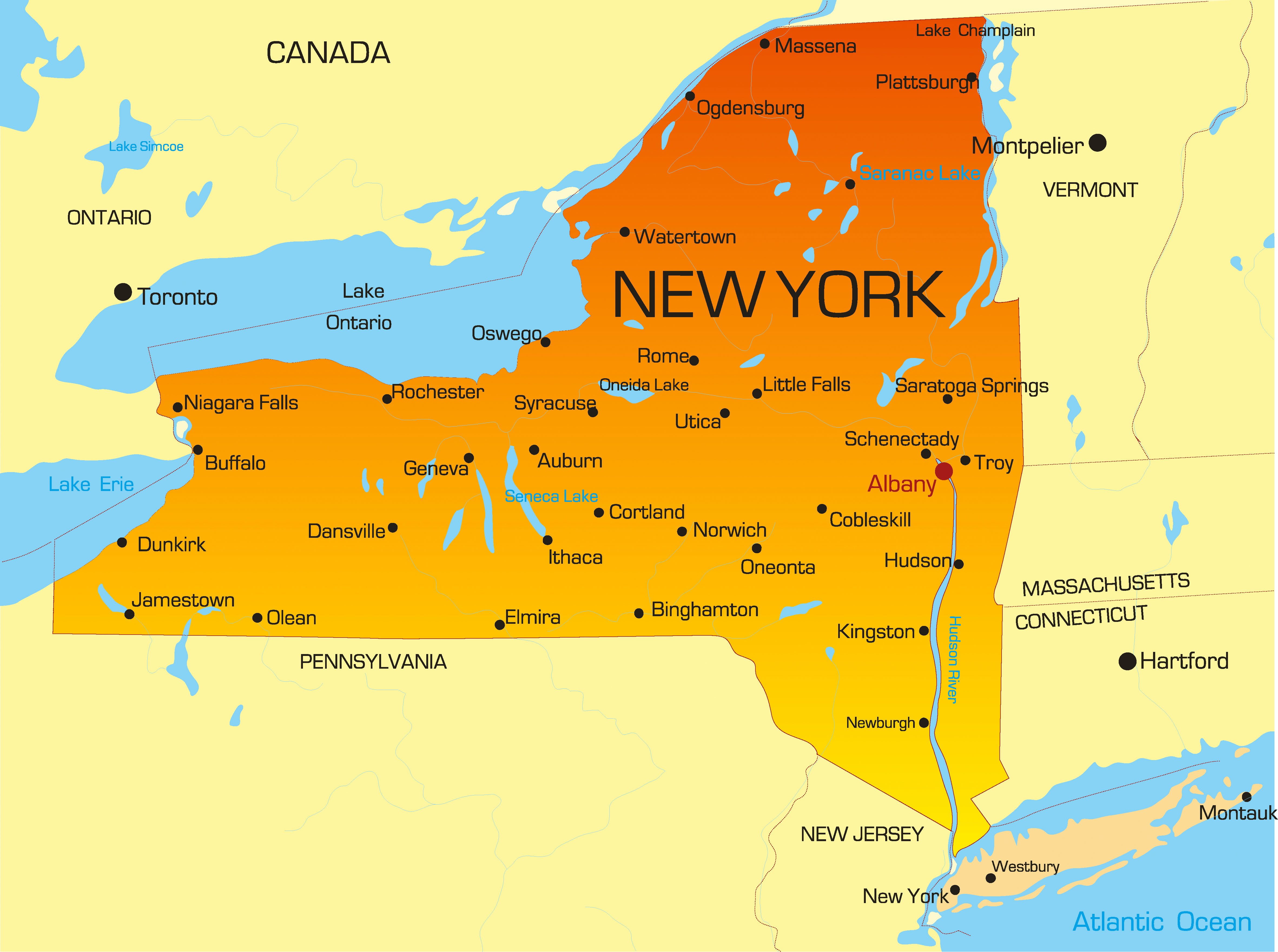 New York Map - Guide of the World New York Map - Guide of the World