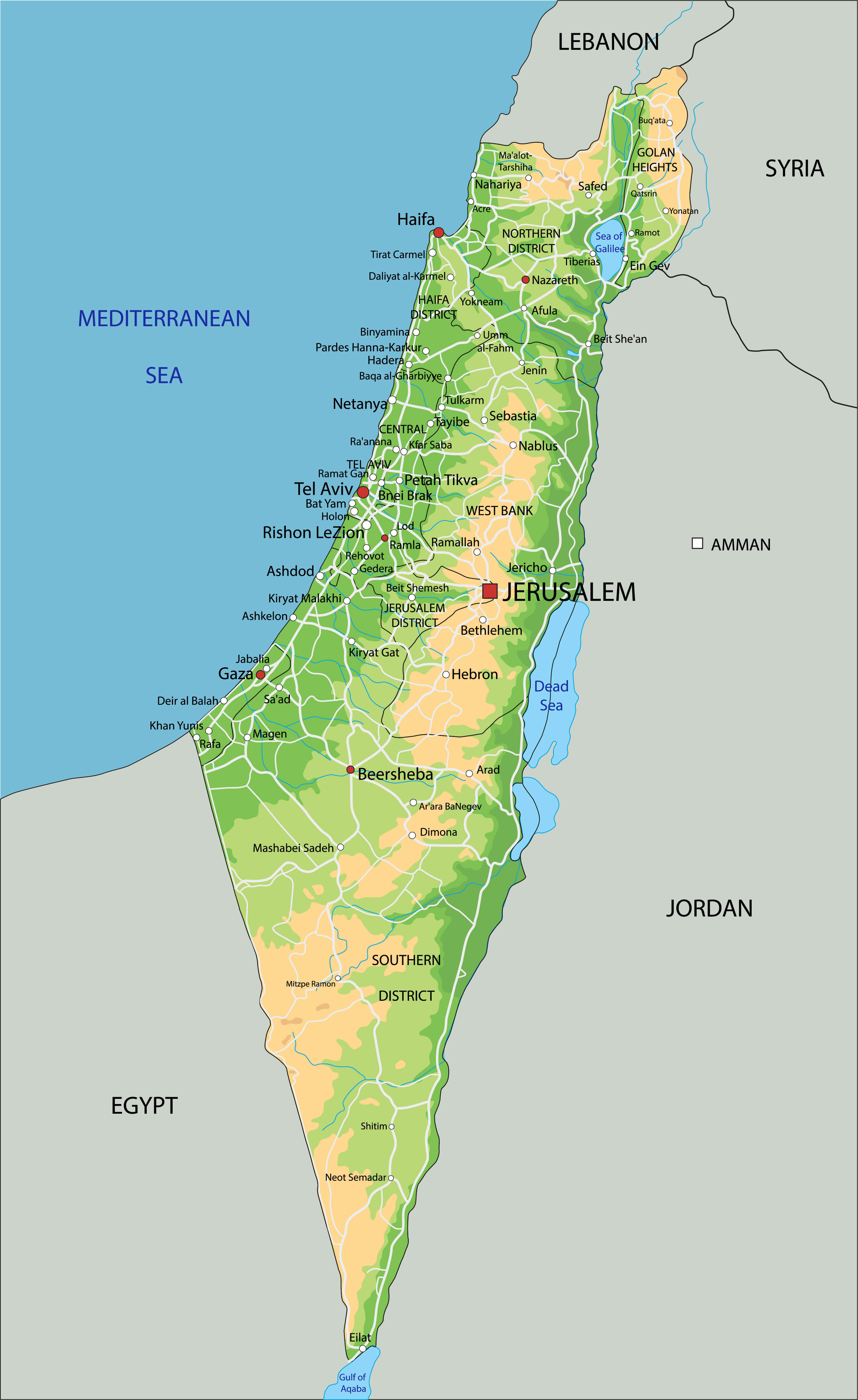 Israel Map Guide Of The World Israel Map Guide Of The World