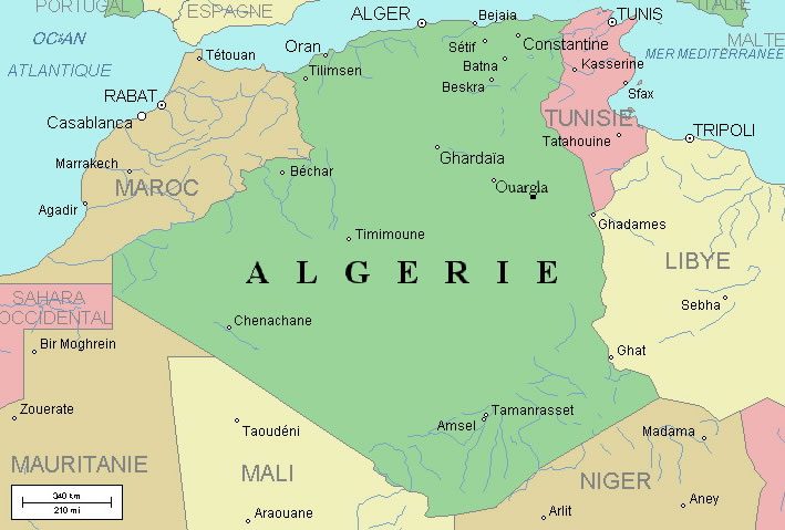 Alger Map - Guide of the World