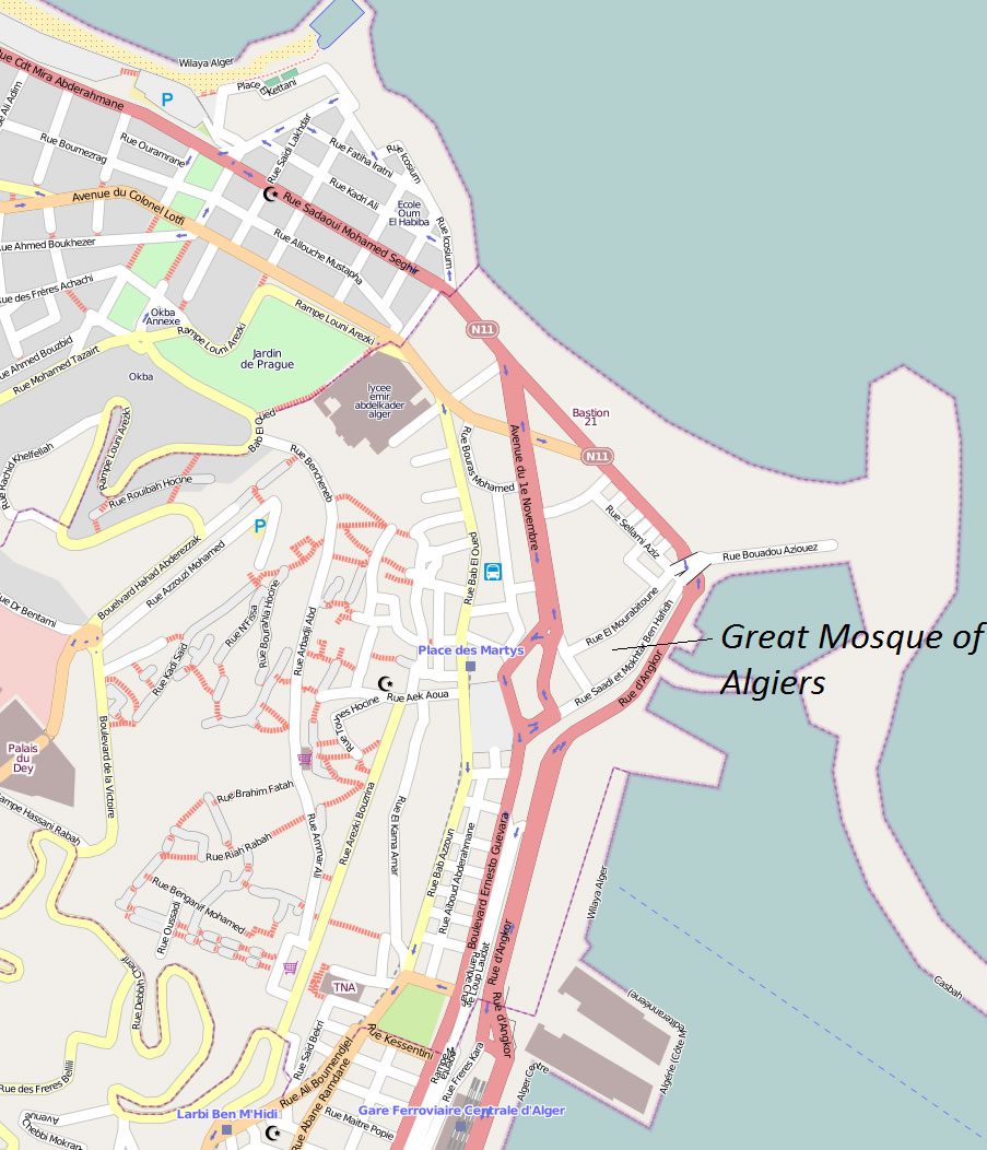 Alger Map - Guide of the World