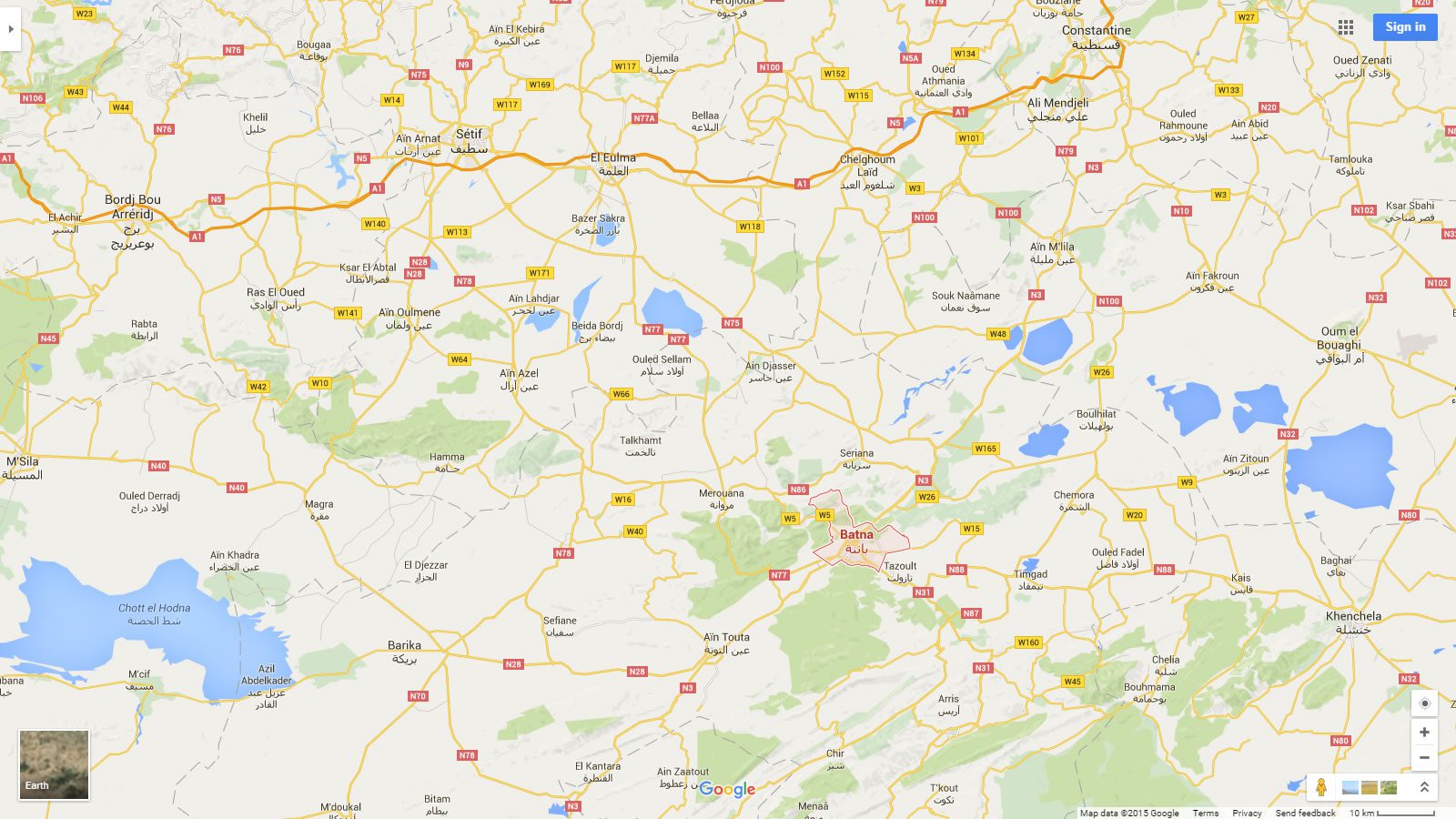 Batna Map - Guide of the World