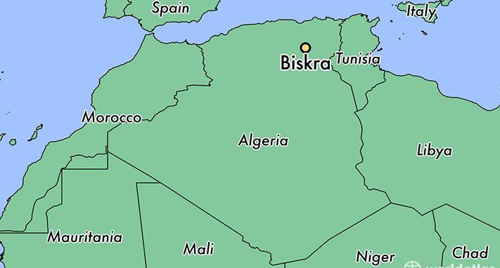Biskra Map - Guide of the World