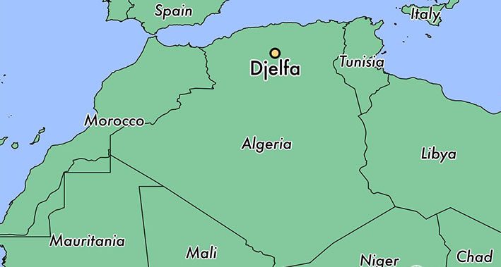 Djelfa Map - Guide of the World