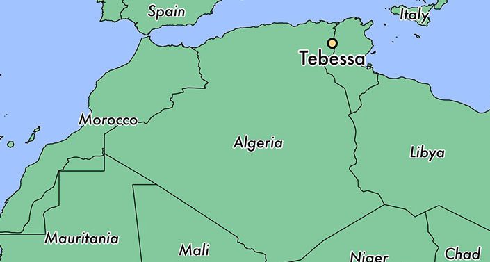 Tebessa Map - Guide of the World