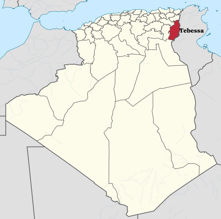 Tebessa Map - Guide of the World