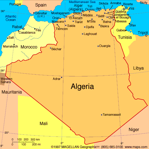 Tlemcen Map - Guide of the World