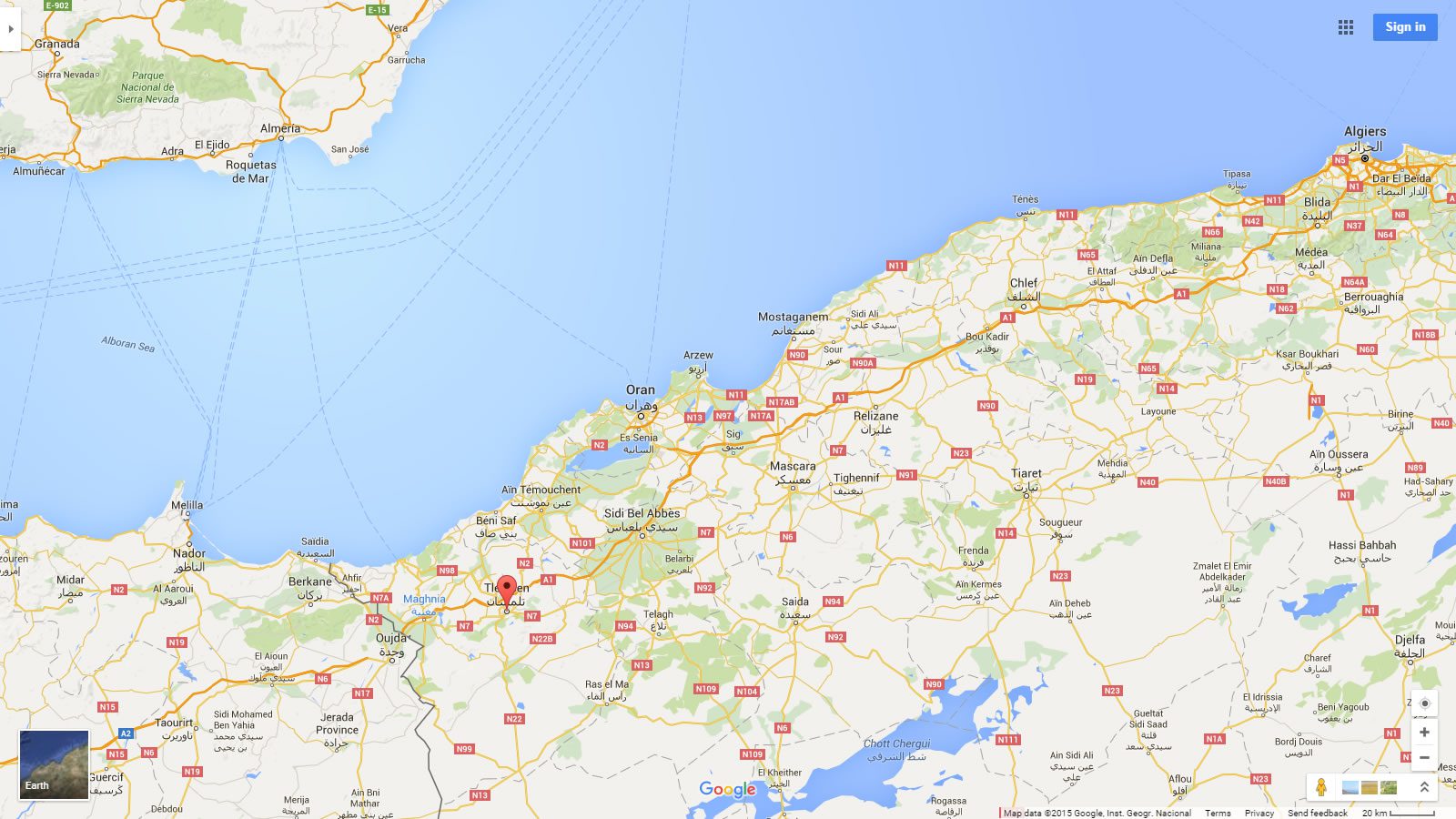 Tlemcen Map - Guide of the World