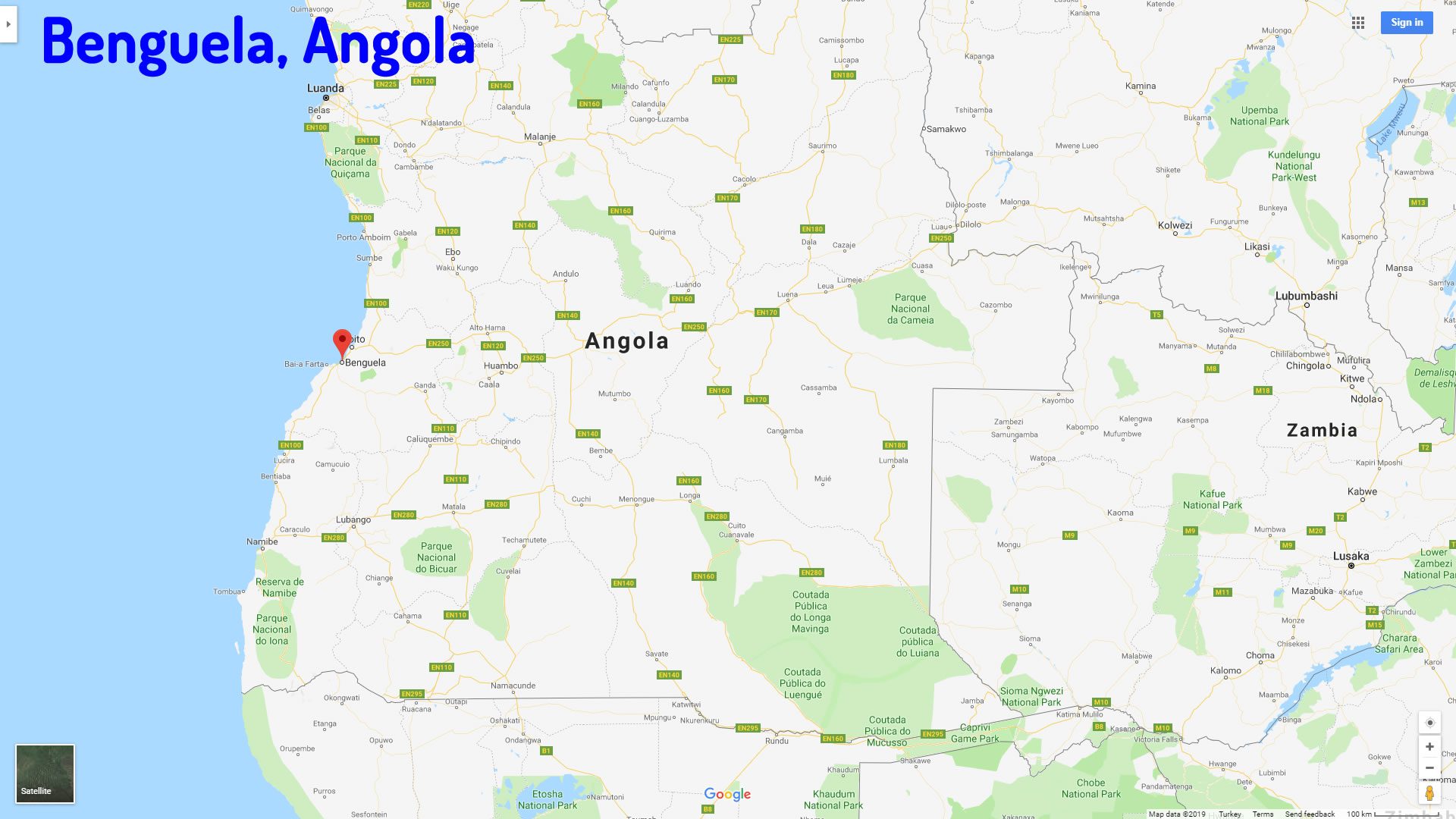 Benguela Map - Guide of the World