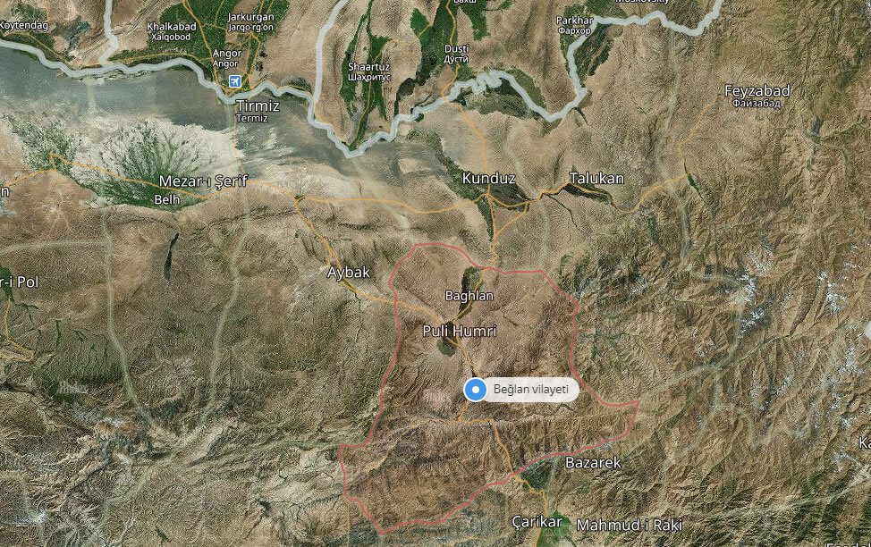 Baghlan Map - Guide of the World