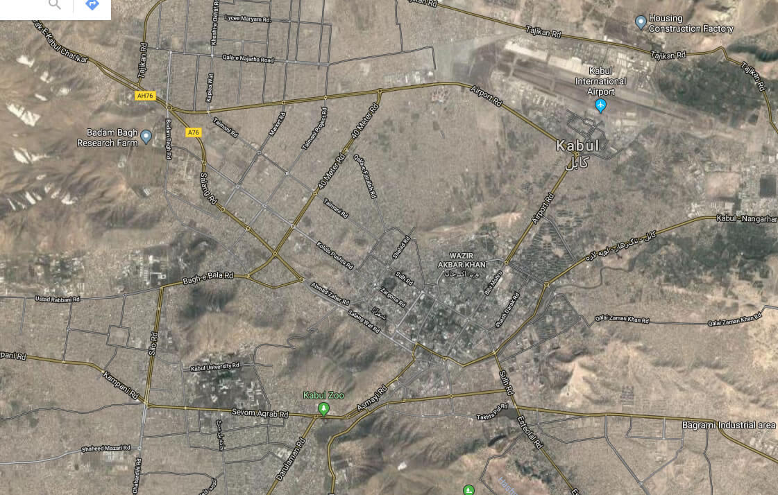 Kabul Map - Guide of the World