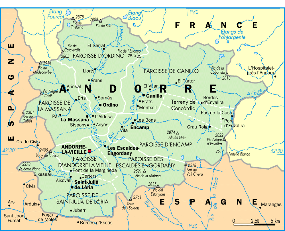 Andorra Map - Guide of the World