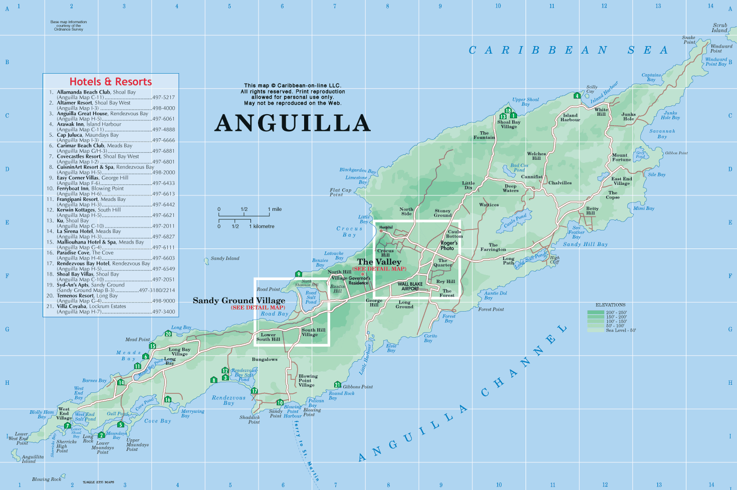 Anguilla Map - Guide of the World
