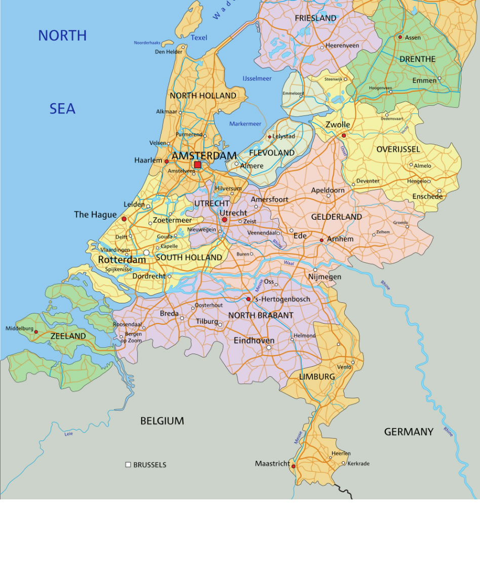 Netherlands Map - Guide of the World