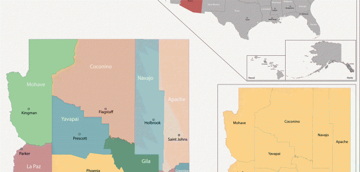 Arizona Map - Guide of the World