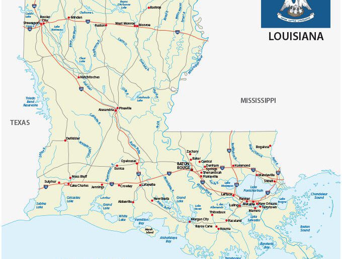Map Of Louisiana Interstate Highways - United States Map