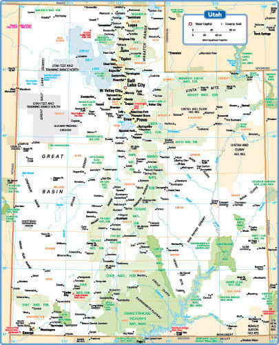 Utah Map - Guide of the World