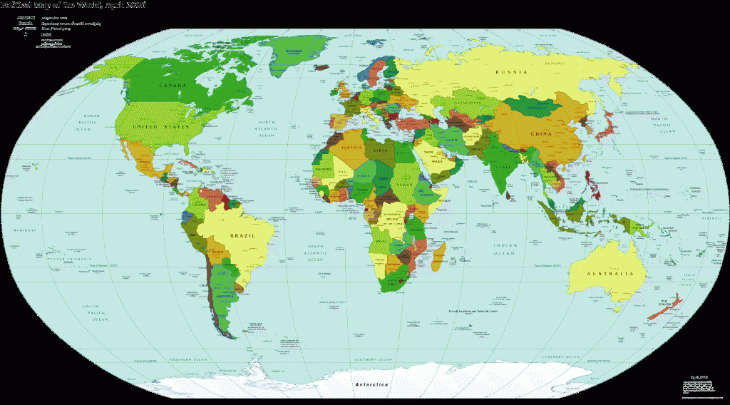 World Political Map English - Guide of the World