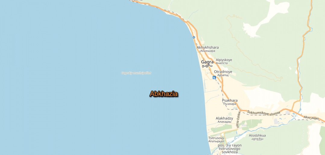 Gagra Map - Guide of the World