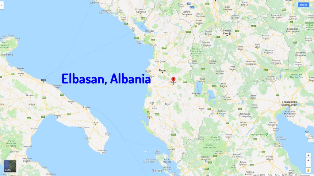 Elbasan Map - Guide of the World