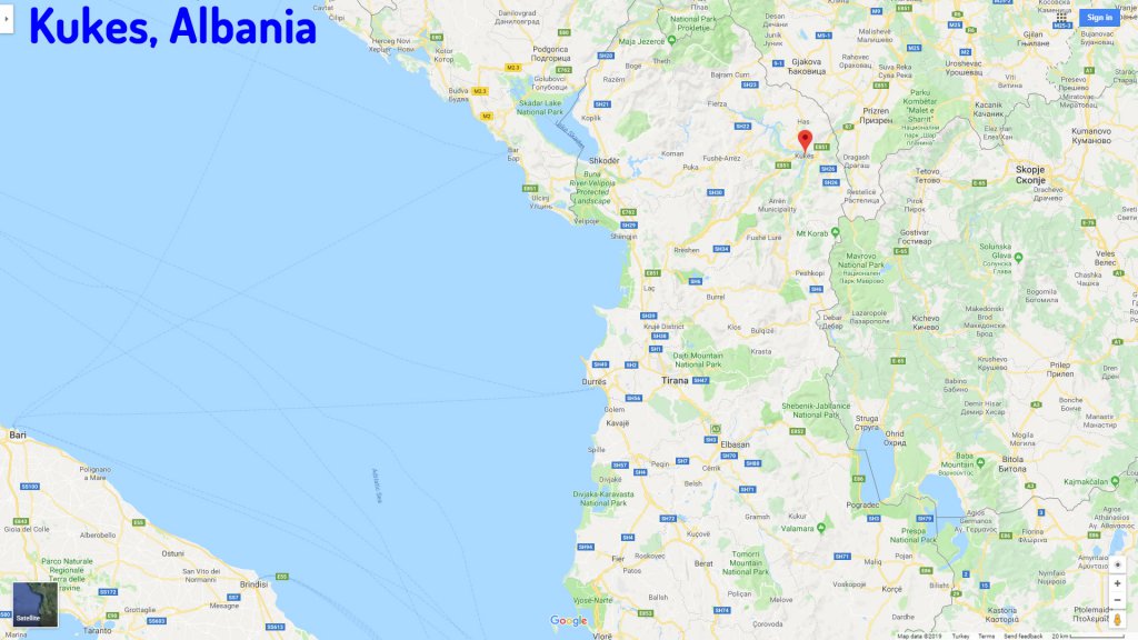 Kukes Map - Guide of the World