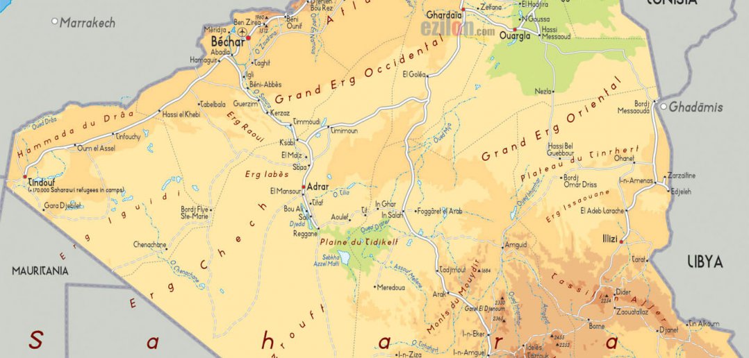 Algeria Map - Guide of the World