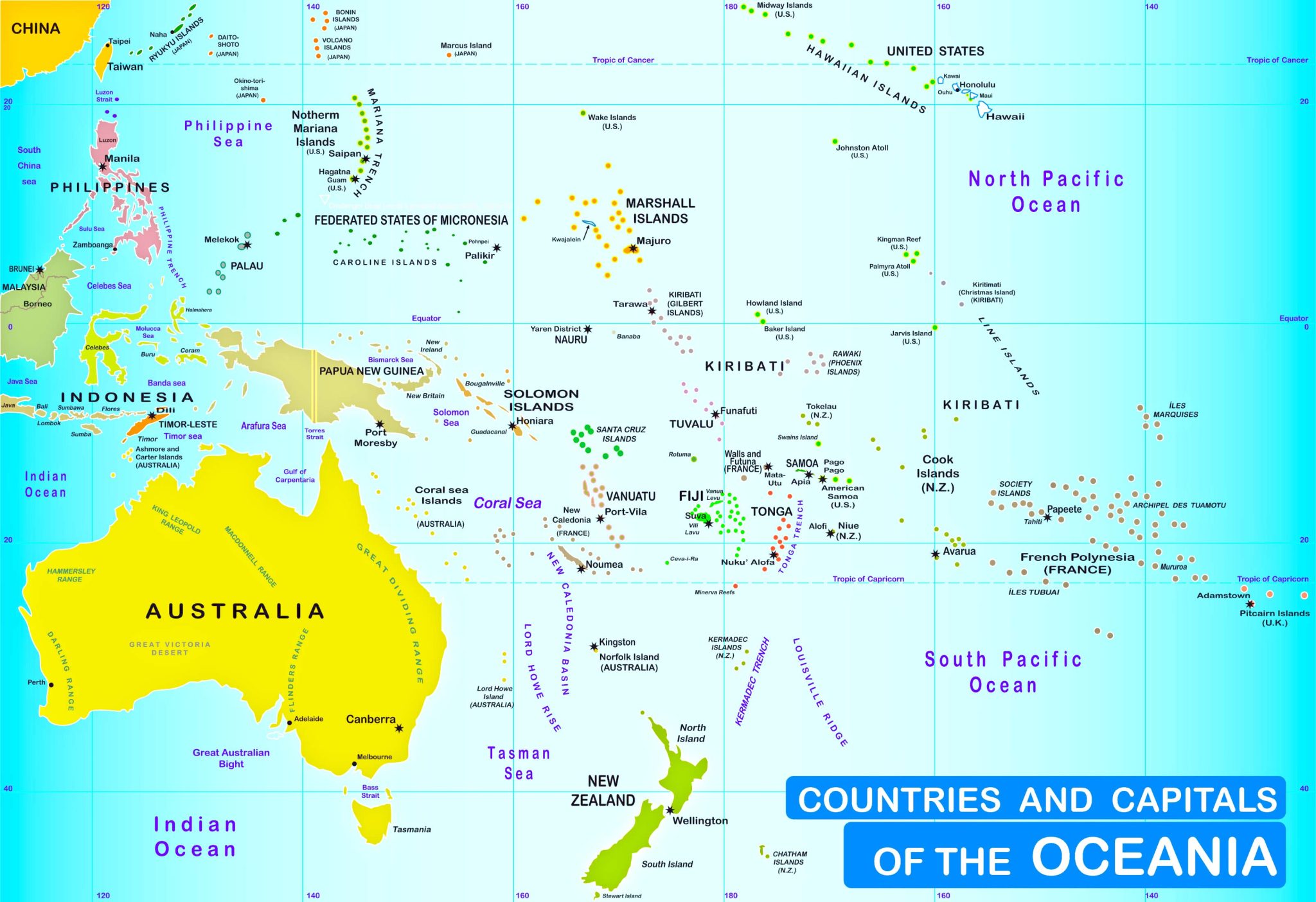 A Collection of Oceania Maps: A Deep Dive Into the Islands and Beyond ...