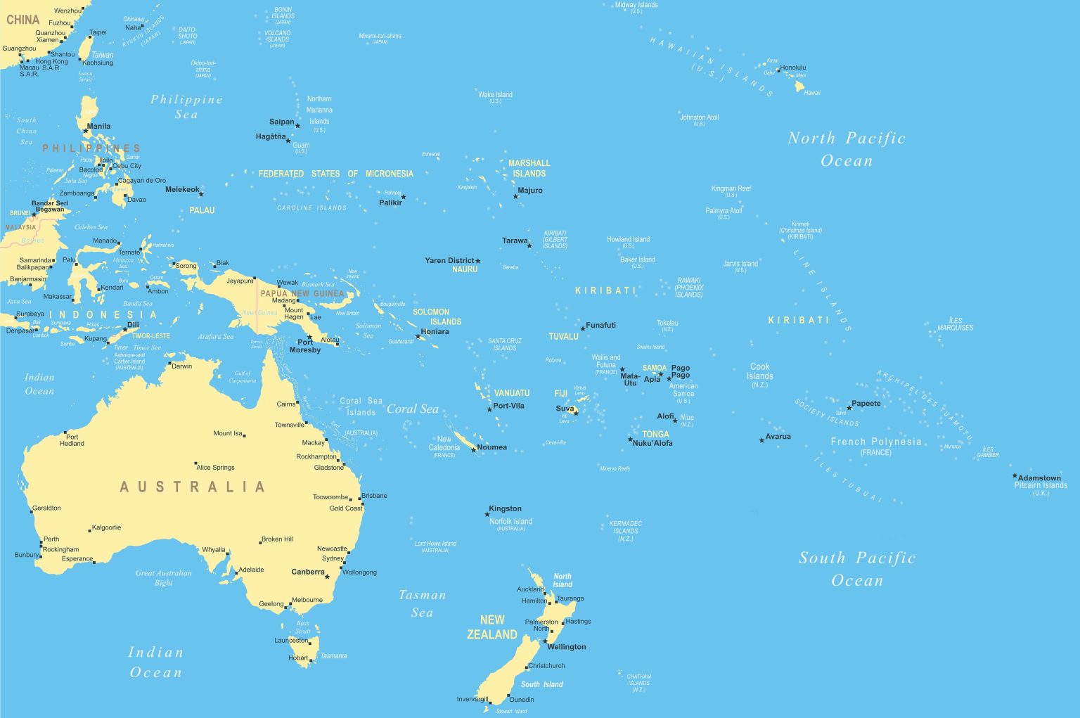 A Collection of Oceania Maps: A Deep Dive Into the Islands and Beyond ...
