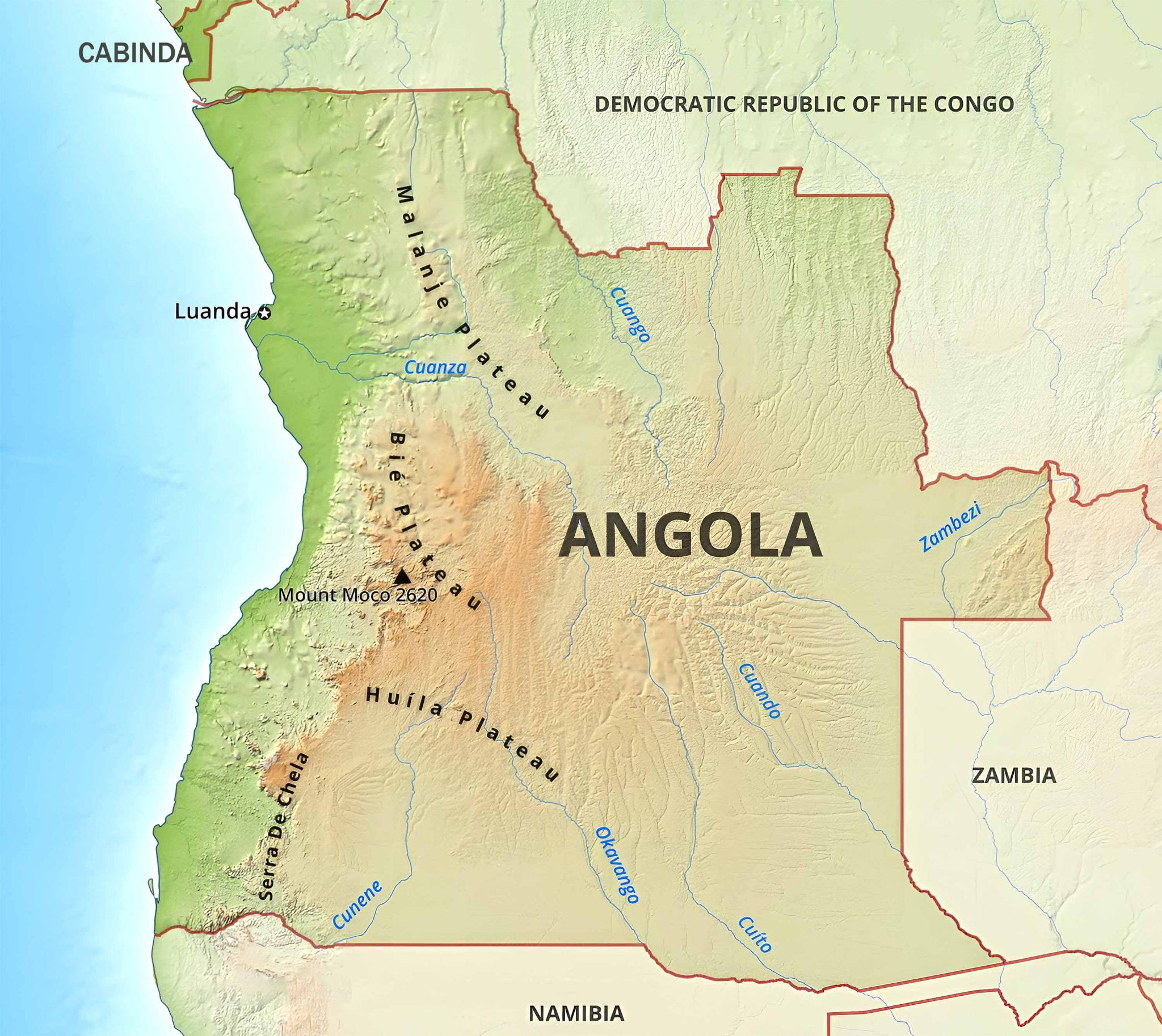 A Collection of Angola Maps: Dive into the Diverse Landscapes and ...