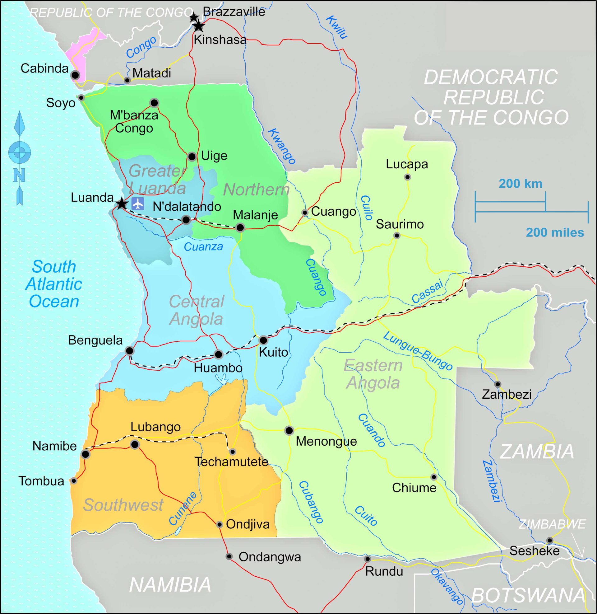 A Collection of Angola Maps: Dive into the Diverse Landscapes and Cultures - Guide of the World