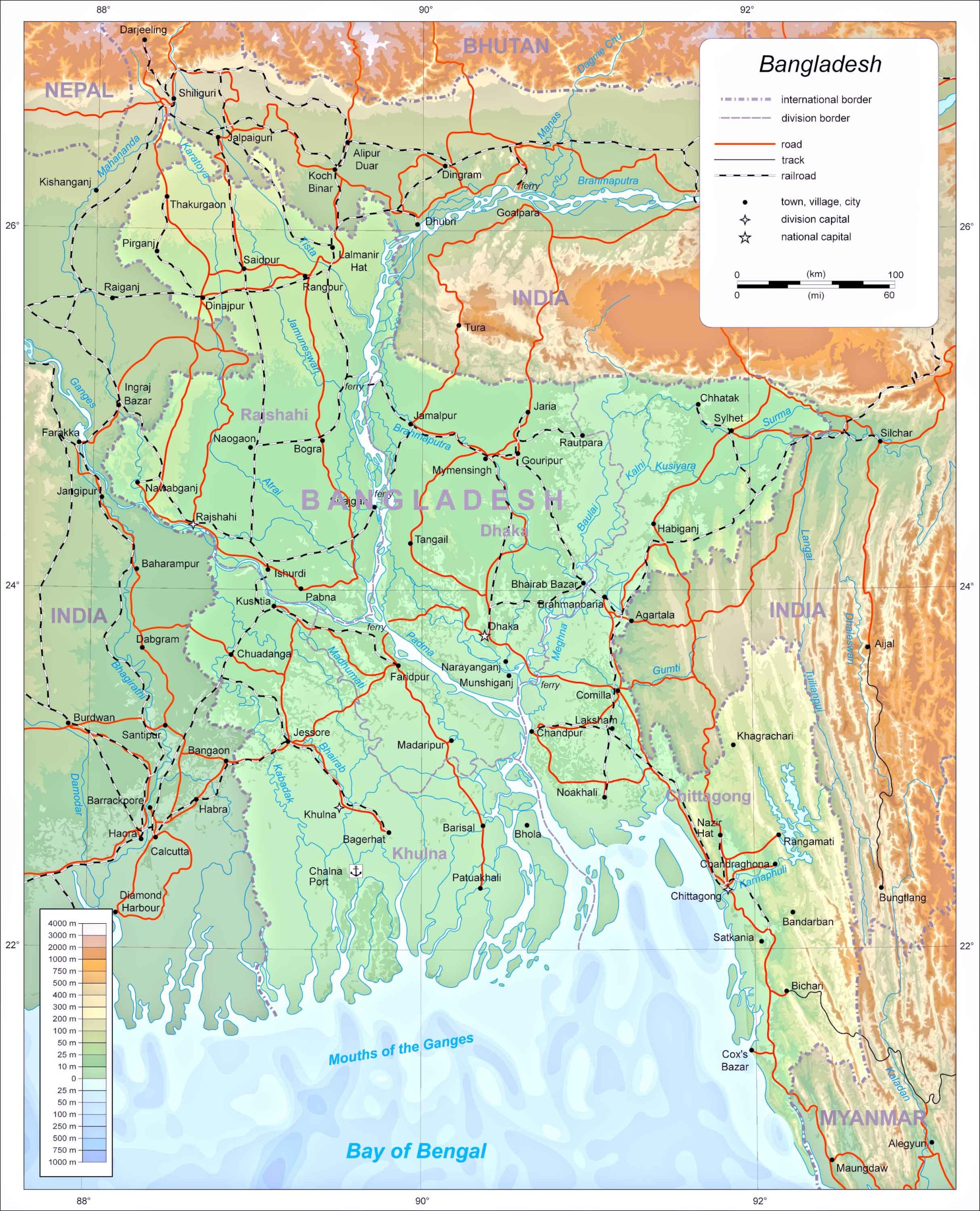 A Collection of Bangladesh Maps - Guide of the World