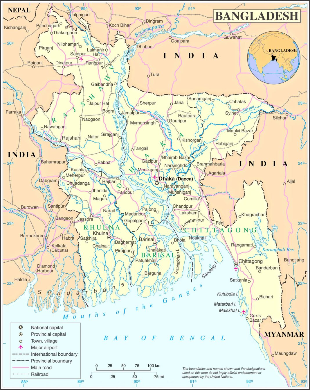 A Collection of Bangladesh Maps - Guide of the World