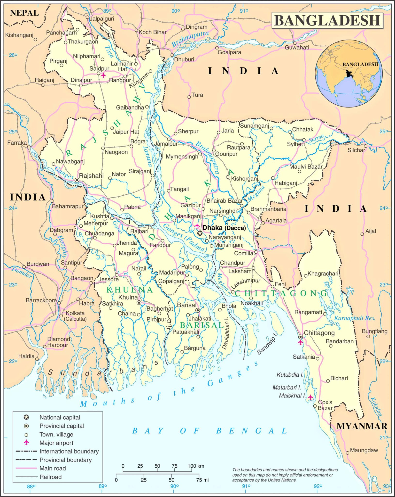 A Collection of Bangladesh Maps - Guide of the World