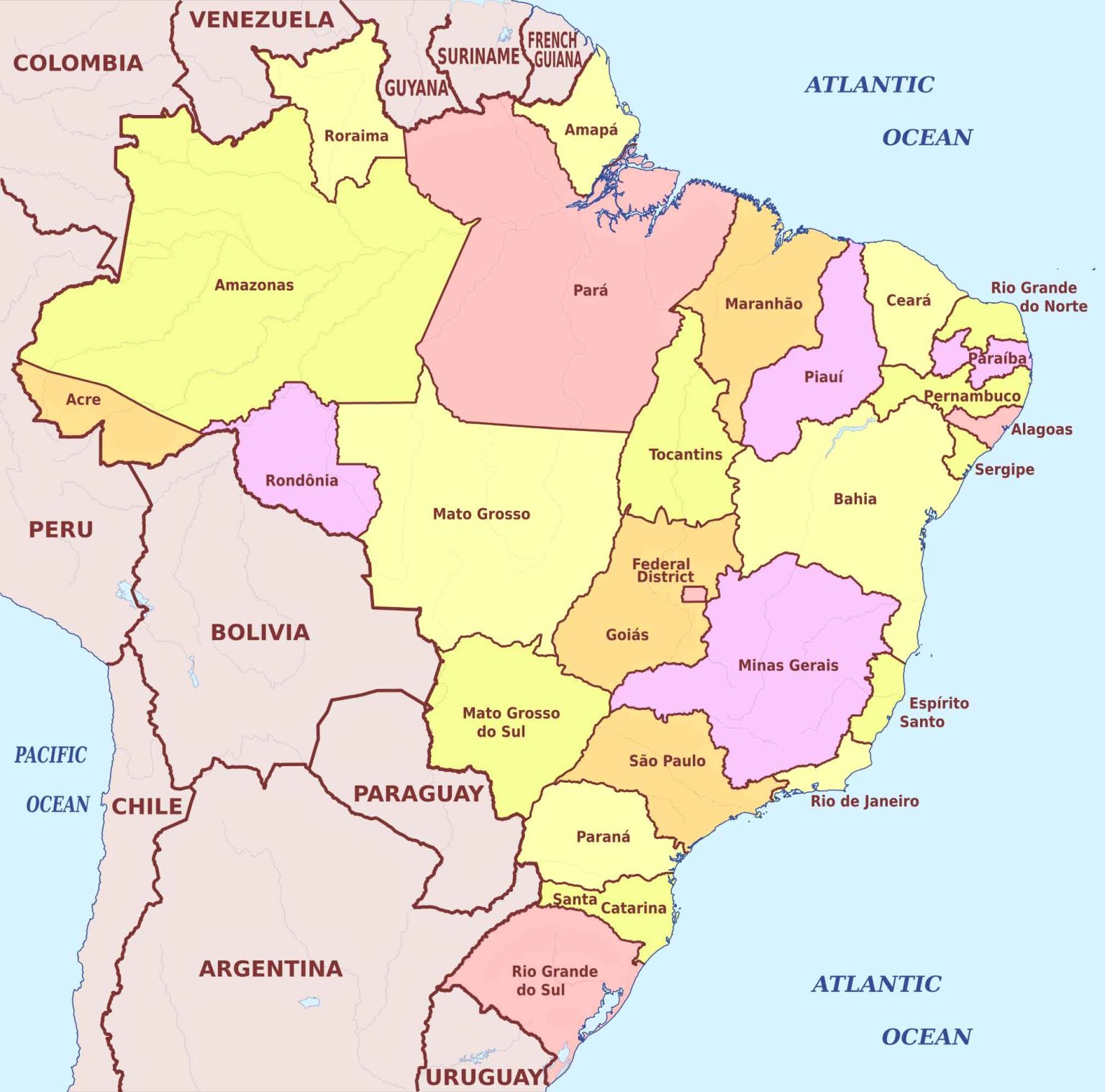 A Collection of Brazil Maps - Guide of the World