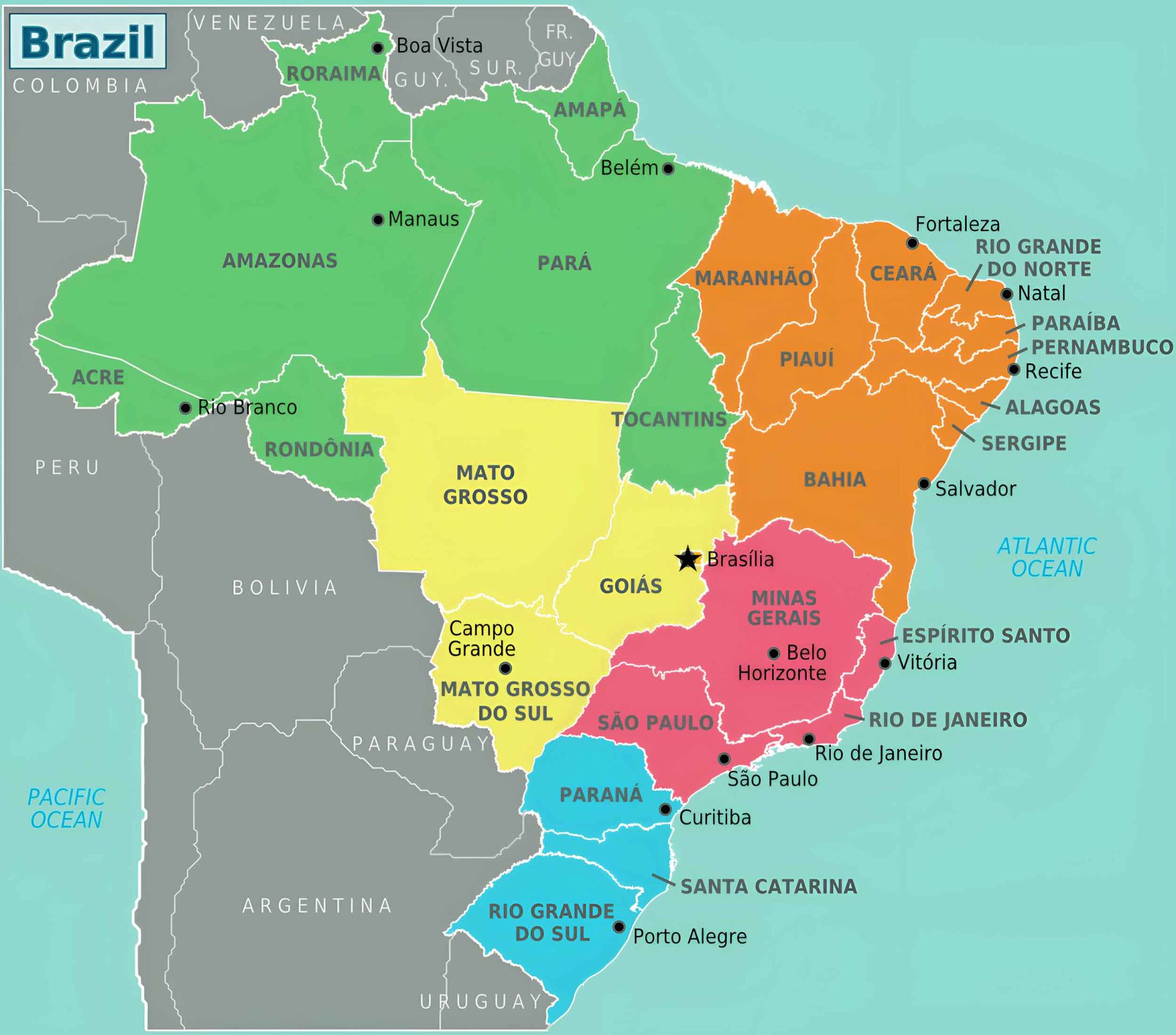 A Collection of Brazil Maps - Guide of the World