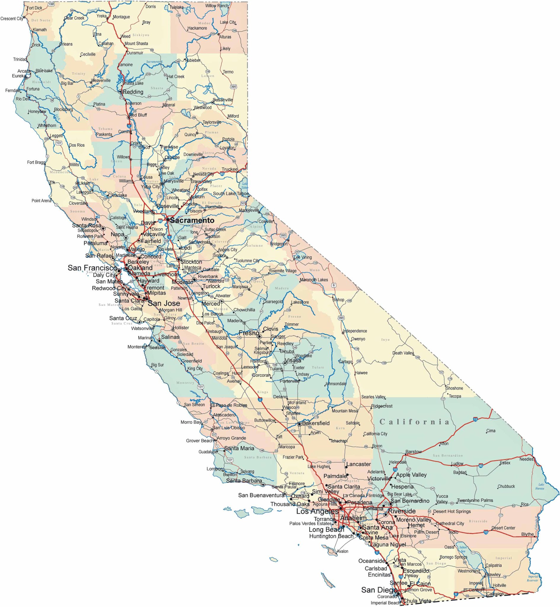 A Collection of California Maps - Guide of the World