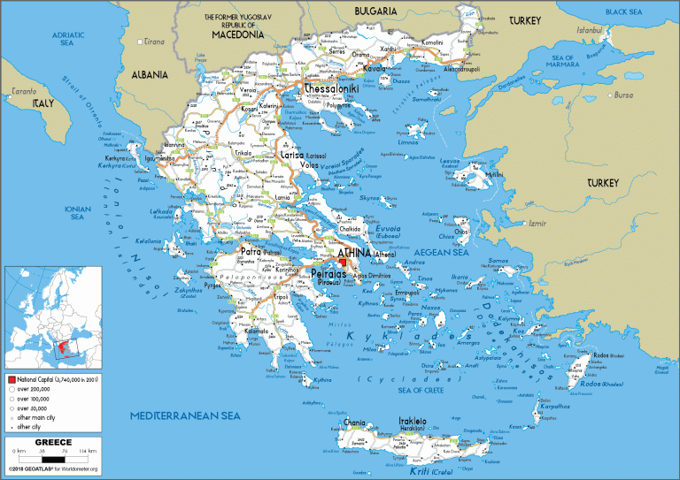 Greece Map - Guide of the World
