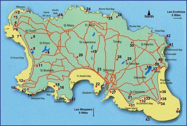 Jersey Map - Guide of the World