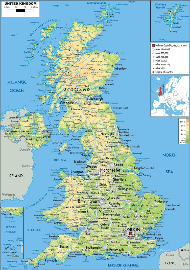 England Map - Guide of the World