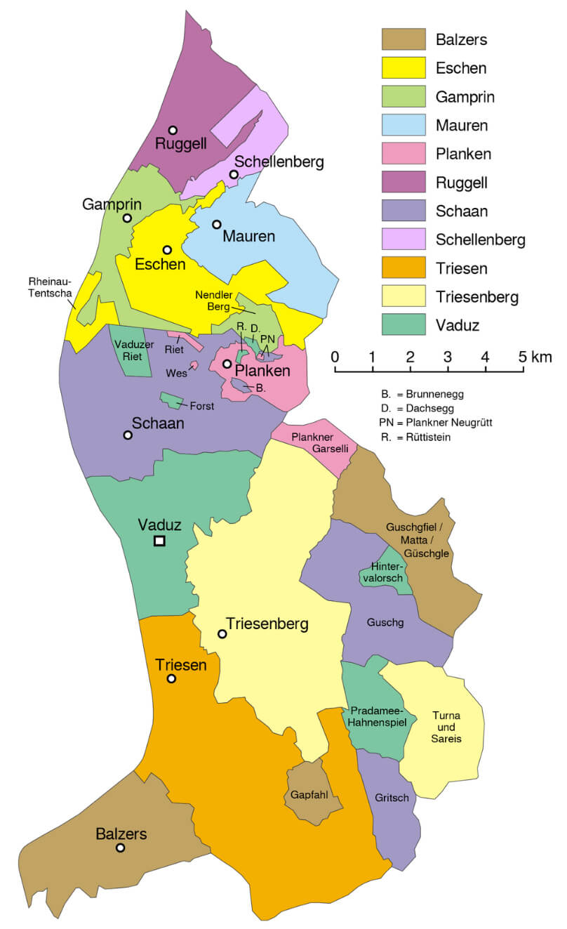 Liechtenstein Map - Guide of the World