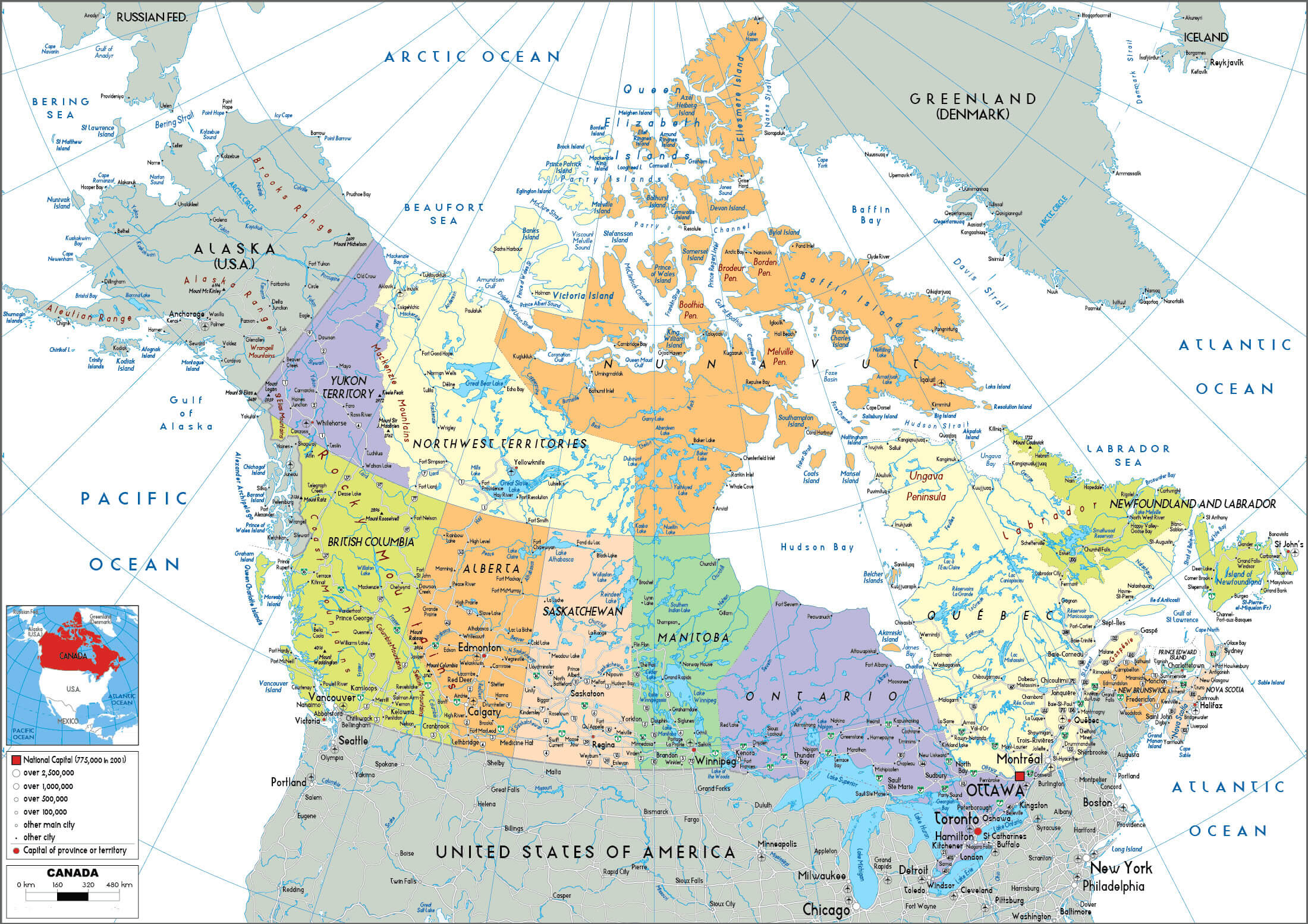 canadian political map