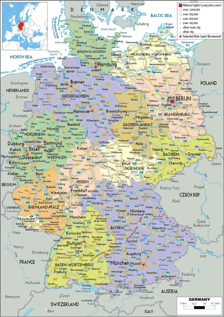Germany Cities Map - Guide of the World