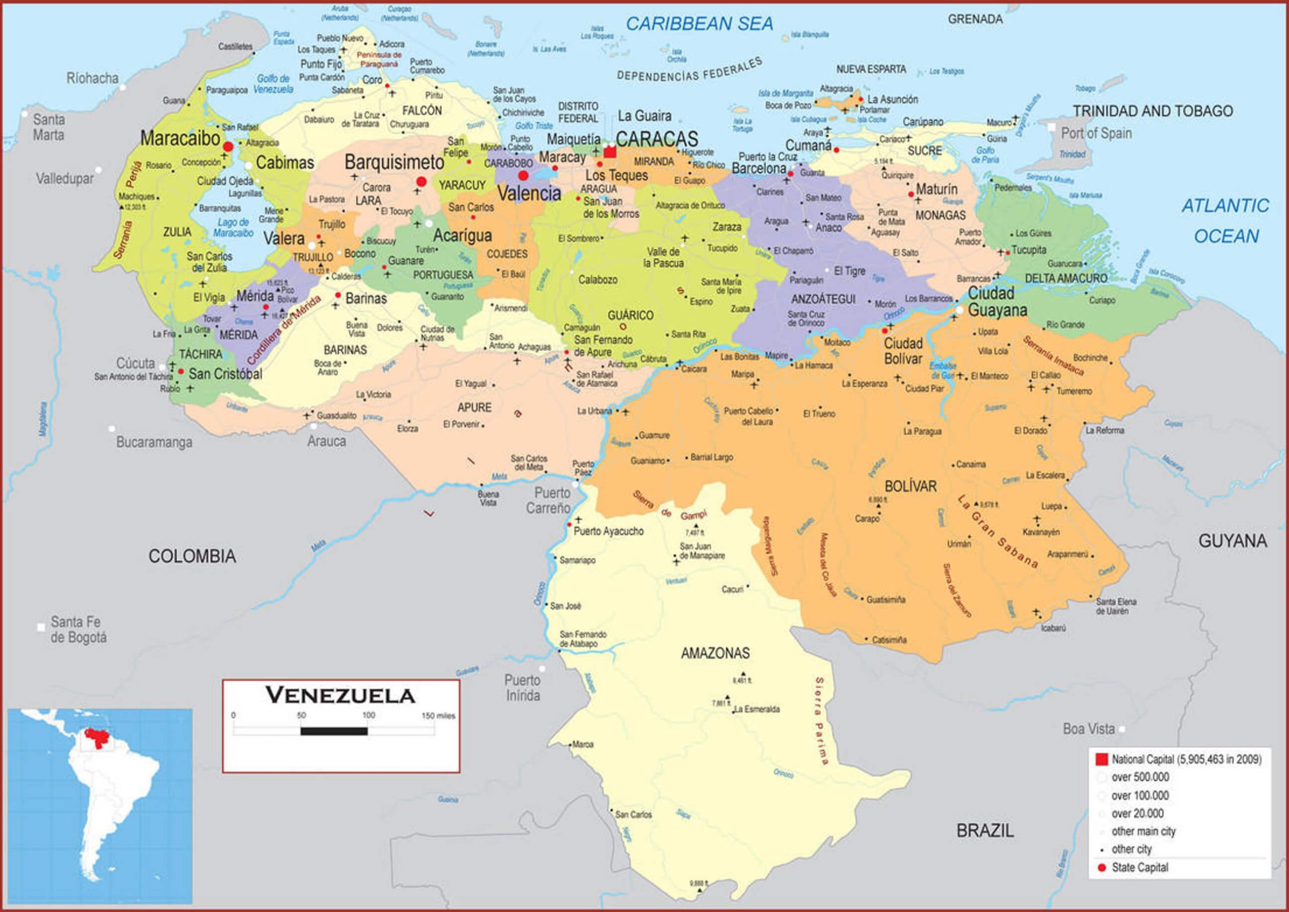 Venezuela Map - Guide of the World