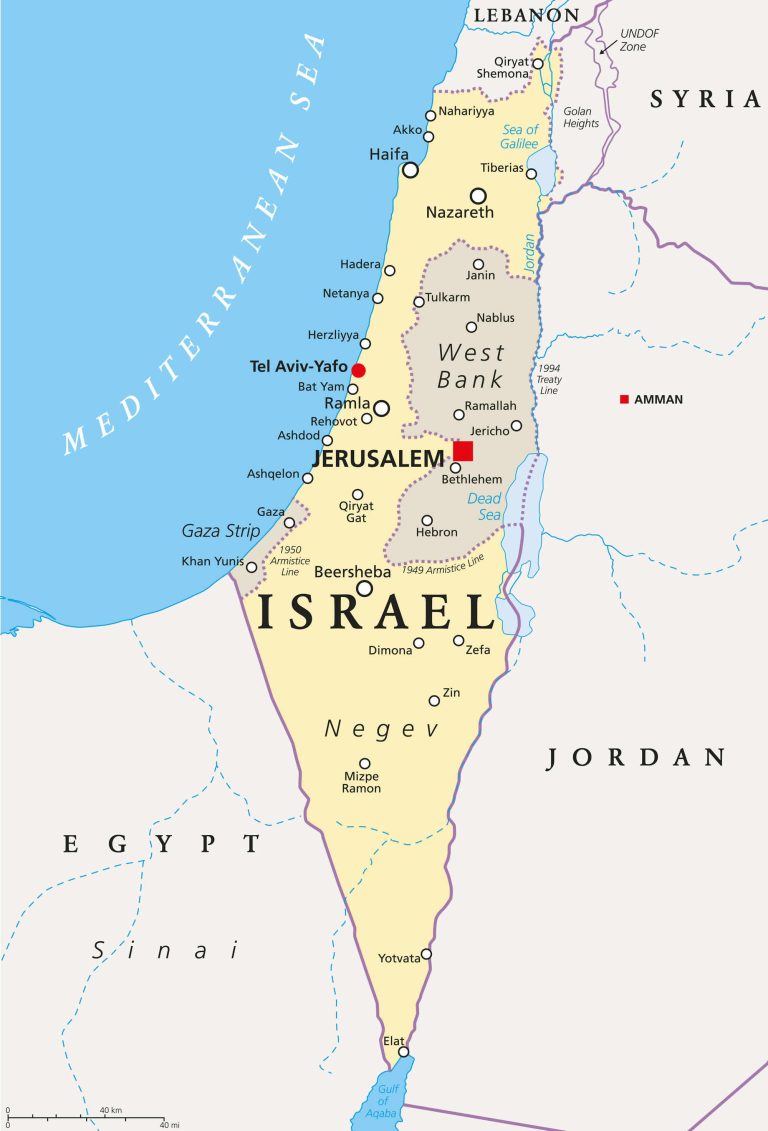 Israel High-Resolution Map - Guide of the World