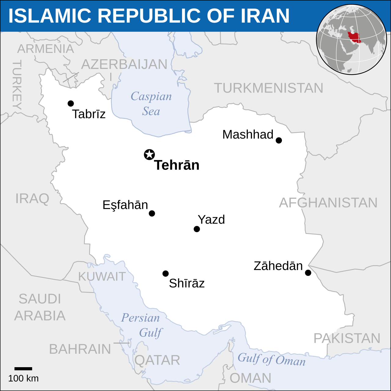 Iran Cities Map - Guide of the World