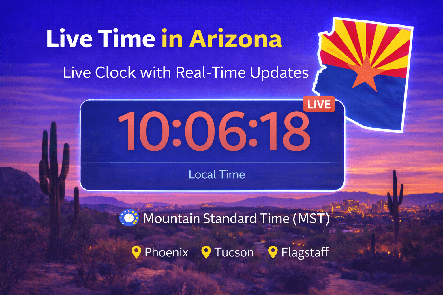 Live Time in Arizona - Live Clock with Real-Time Updates - Guide of the ...