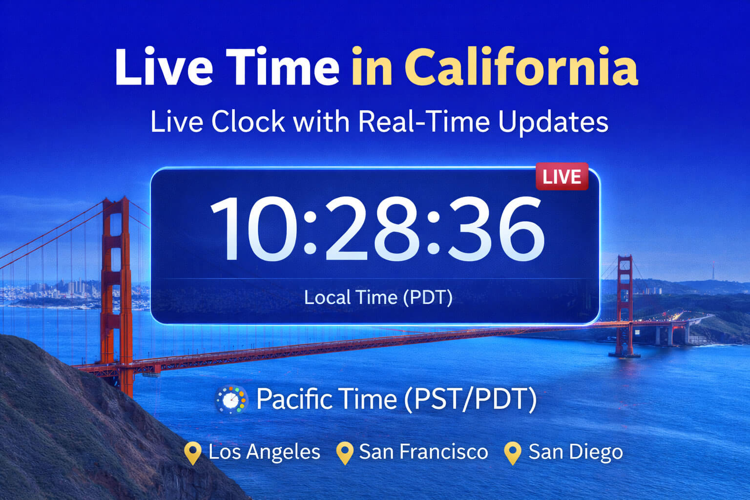 Live Time in California - Live Clock with Real-Time Updates - Guide of ...