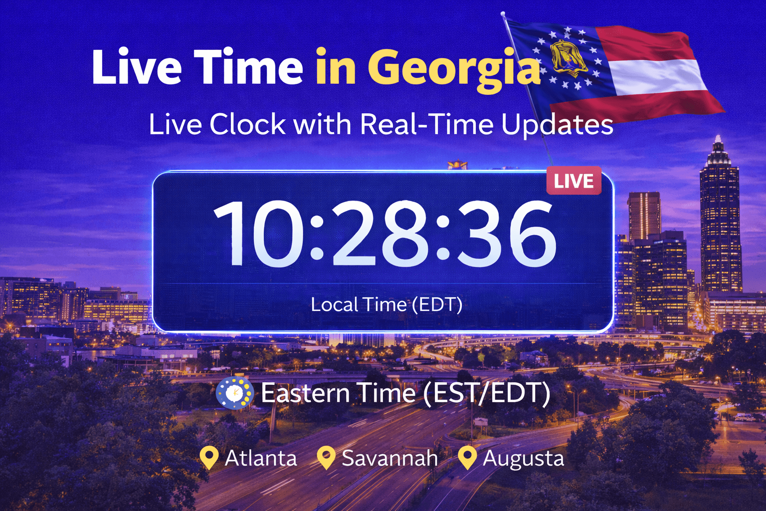 Live Time in Georgia - Live Clock with Real-Time Updates - Guide of the ...