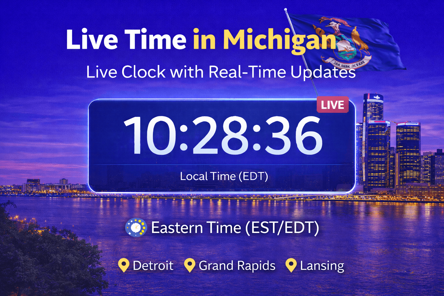 Live Time in Michigan - Live Clock with Real-Time Updates - Guide of ...