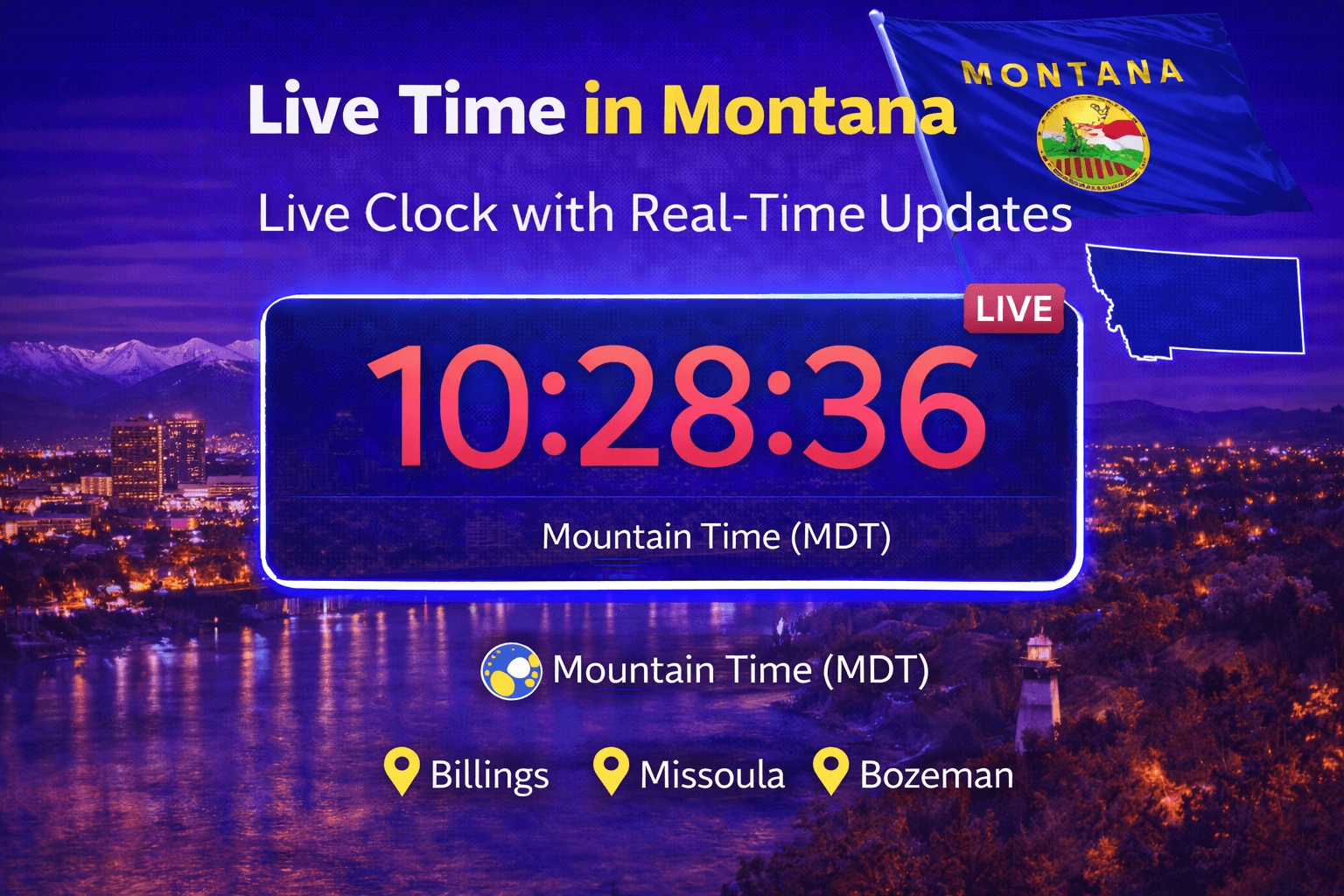 Live Time in Montana - Live Clock with Real-Time Updates - Guide of the ...