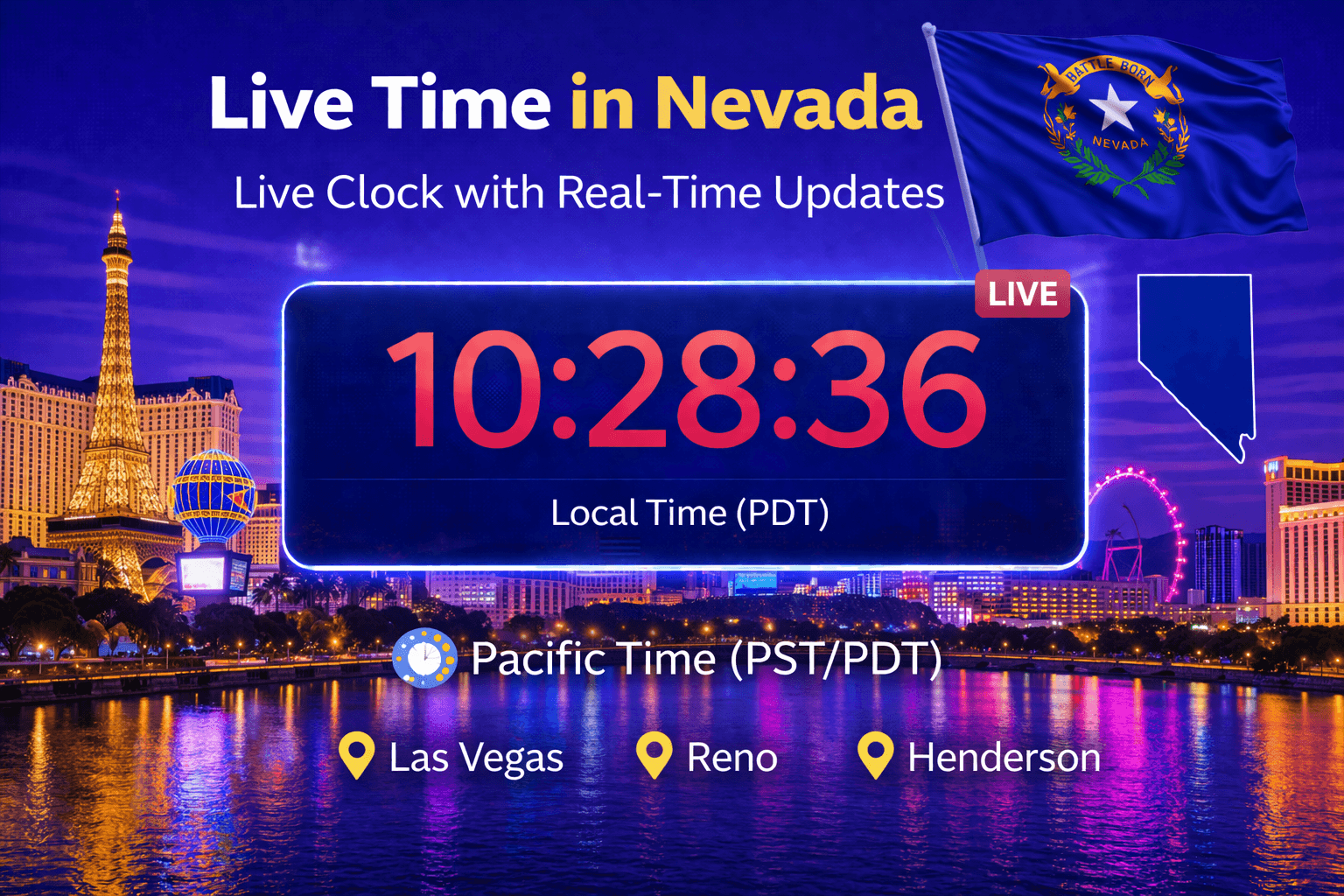 Live Time in Nevada - Live Clock with Real-Time Updates - Guide of the ...